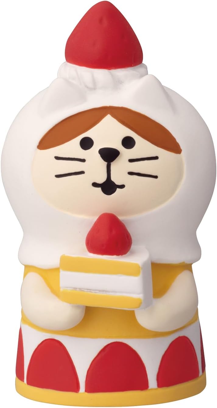 Amazon.co.jp: デコレ(Decole) ねこずきん ショートケーキ 約27×30×h50mm ZCB-90893 : ホーム＆キッチン