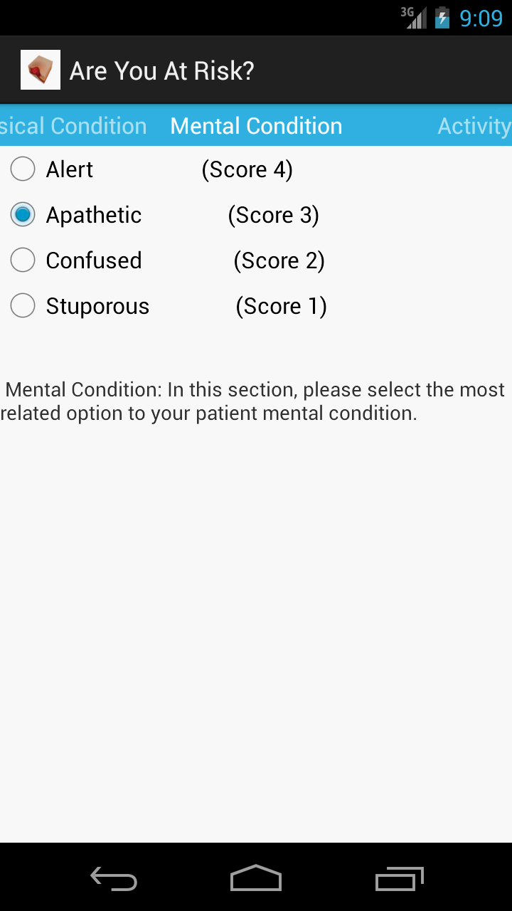 Norton Scale 4 Pressure Ulcer/Bed Sores - App on Amazon Appstore