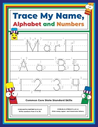 Trace My Name, Alphabet, and Numbers Workbook for Marli: Letter and ...
