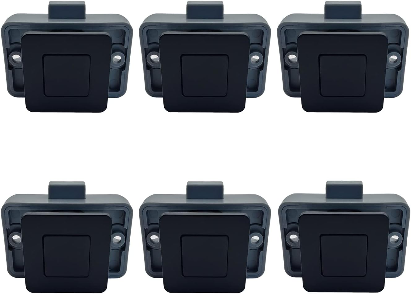 6 Packs PUROCEAN Metal Push Button Latch Square RV Push Button Catch ...