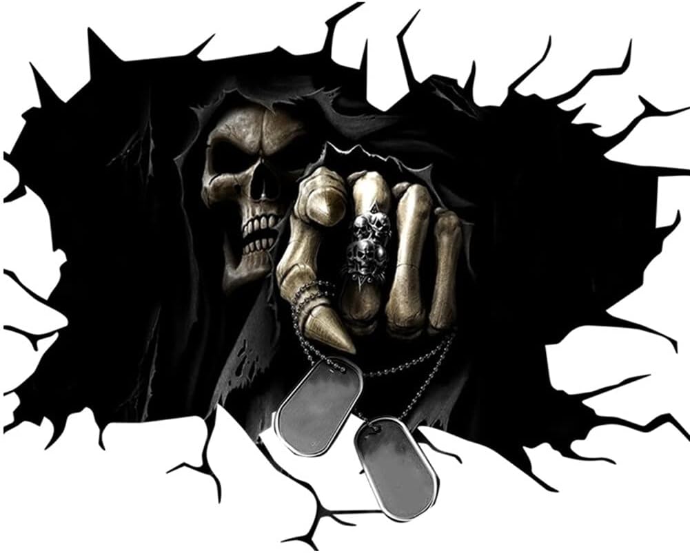 LICHENGTAI Skull Candy Car Stickers Skeletons Adhesive Window Bumper ...