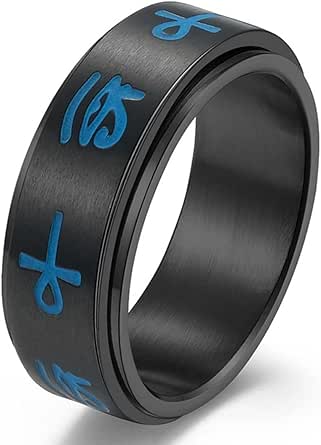 Amazon | [REPUGN] メンズヴィンテージクロスリング、パーソナルファッショナブルなホルスの目ステンレススチールリング | リング 通販