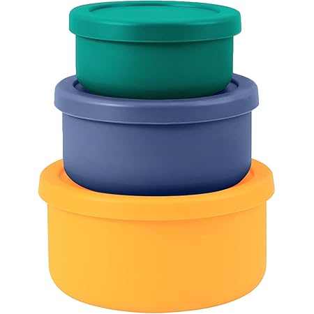 4 Pack Silicone Collapsible Food Storage Containers Set BPA Free ...