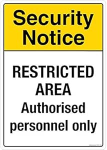 Amazon.com: Safety Sign Store Security Notice Restricted Area Material ...