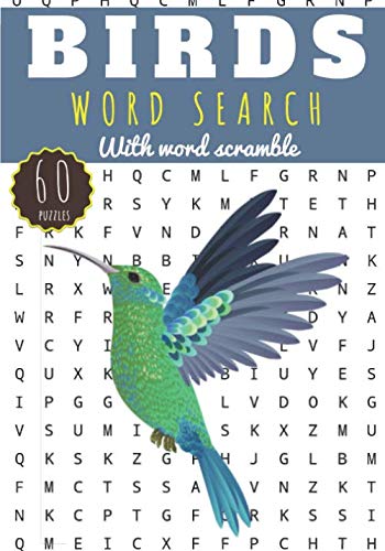 Birds Word Search: Hummingbird | Bird Word Search | Challenging Puzzle ...