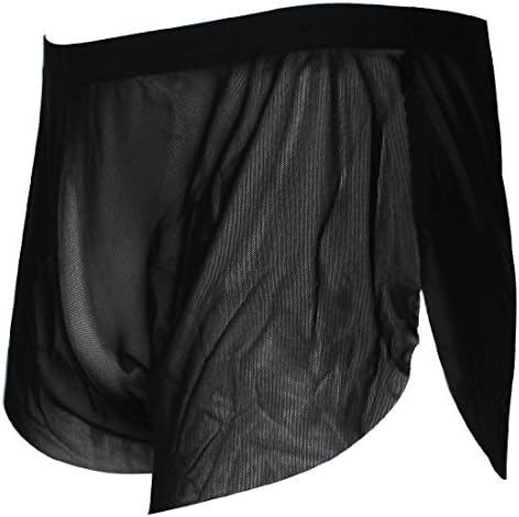 MSemis Men's Underwear Mesh Boxer Briefs Shorts Sheer Split Side Swim ...