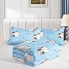 Amazon.com: Datura home Blue Kawaii Cat Comforter Bedding Set for Girls ...