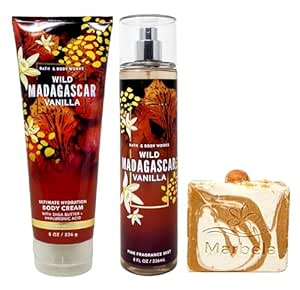 Amazon.com : Bath & Body Works Wild Madagascar Vanilla Body Cream and Fragrance Mist Bundle with ...