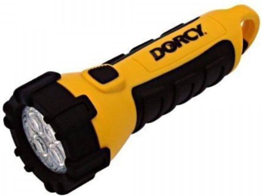 Dorcy Waterproof LED Flashlight 41-2510, 55-Lumens, Yellow, Handheld ...