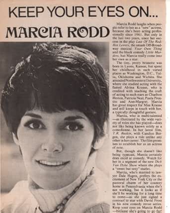 Marcia Rodd Clipping Magazine photo 8x10 1pg orig M6419 at Amazon's ...