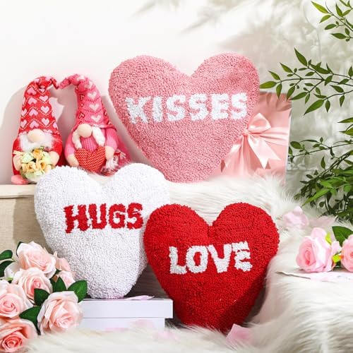 Amazon.com: Yuntau 3 Pieces Sherpa Valentine's Day Heart Shaped ...