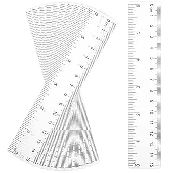 Teaaha 10Pcs Ruler 15cm Clear Plastic Flexible Straight Ruler with ...