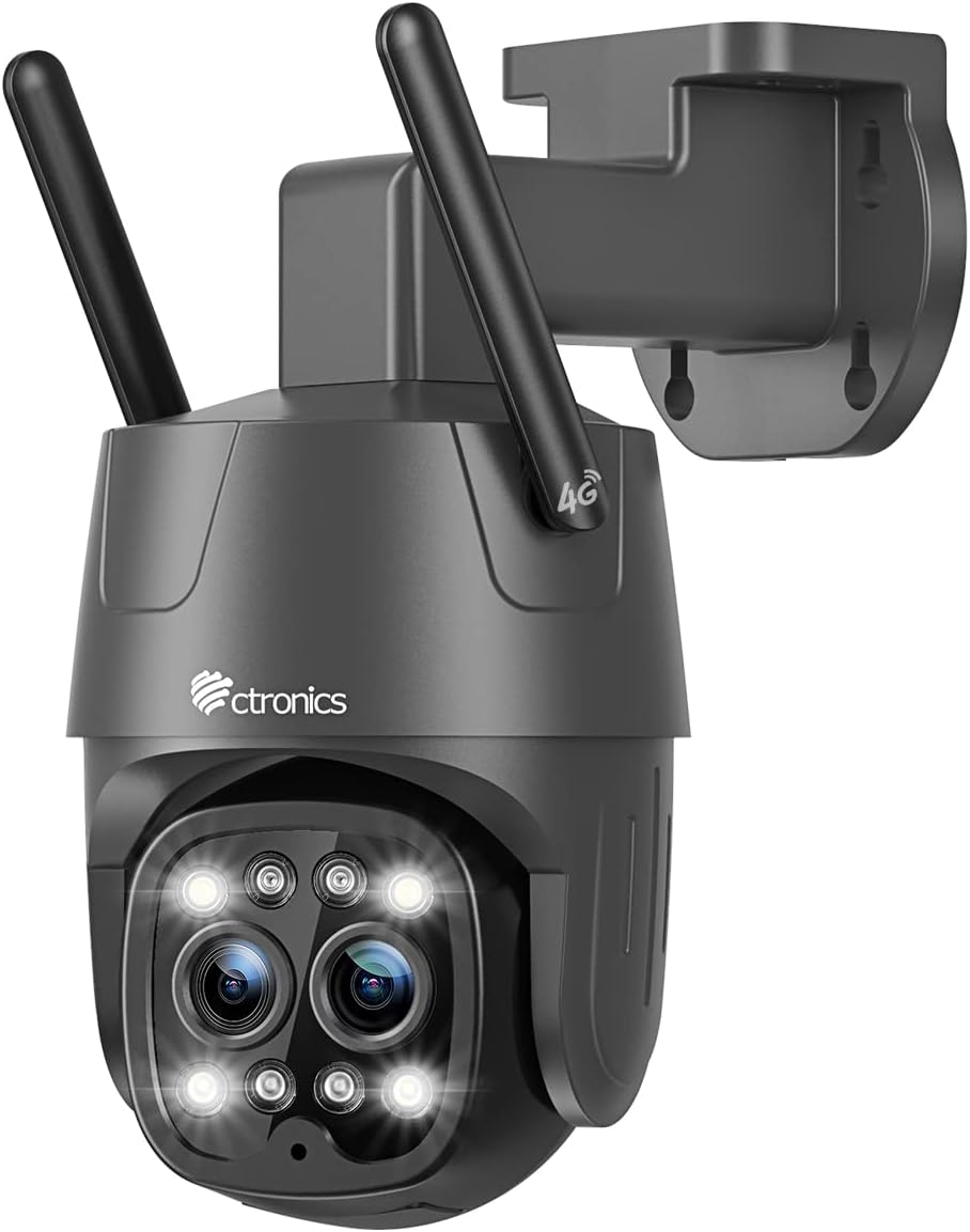 ctronics 3G/4G LTE Telecamera con Sim Esterno a Doppio Lente, IP ...