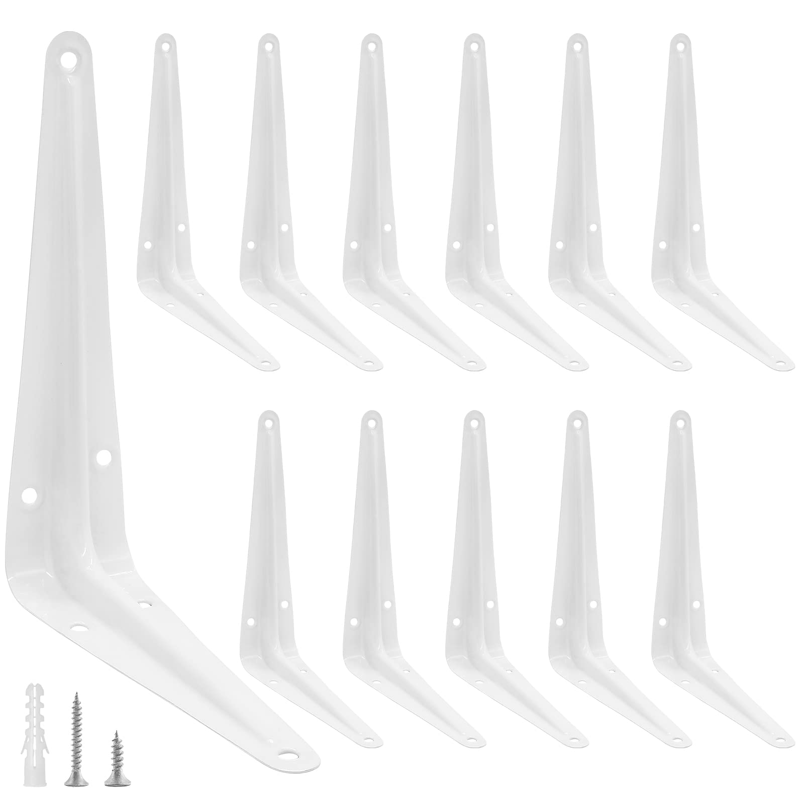 Amazon.com: Suiwotin 12pcs 5 Inch Shelf Brackets, Heavy Duty L Bracket ...
