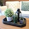 Amazon.com: Hrastany Wood Rustic Serving Tray with Beads, Farmhouse ...