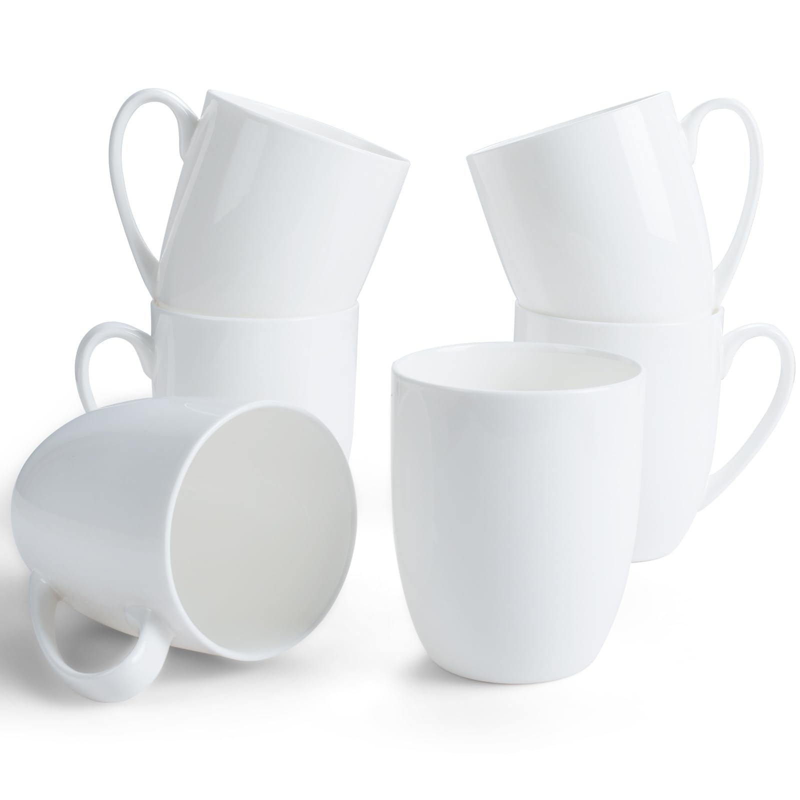 Amazon.com: AntoKueh White ceramic coffee mugs, 16OZ porcelain mugs ...