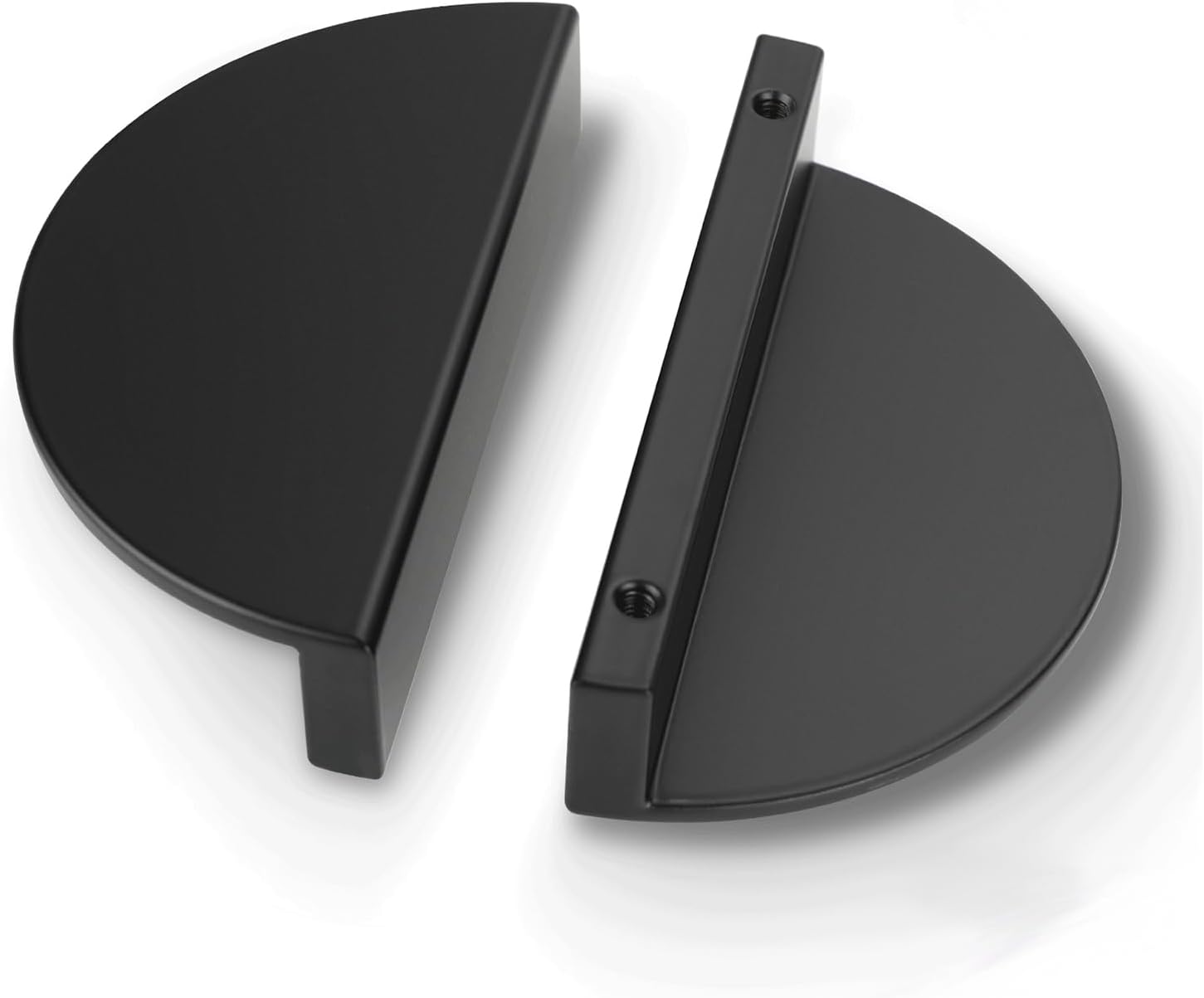 Peaha 2 Pack Half Moon Cabinet Pulls Black Semicircle Pull Handle with ...