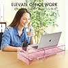 Amazon.com: HEWYIOS Pink Acrylic Monitor Stand Riser, 2-Tier computer ...