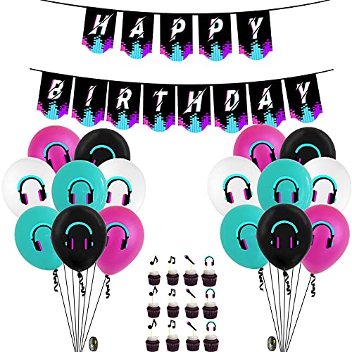 Buy TIK Tok Birthday Party Decorations, Music Theme Party Supplies with ...
