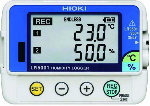 Hioki LR5001-20 Mini Temperature and Humidity Data Logger, -40 to 85 ...