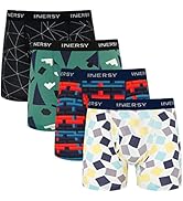 INNERSY Men's Boxer Briefs Cotton Stretchy Underwear 7 Pack for a Week ...