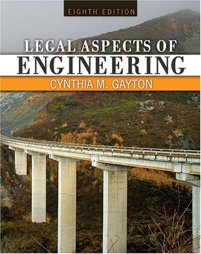 Amazon.com: Legal Aspects of Engineering: 9780757548697: Cynthia Gayton ...
