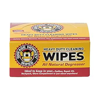 Amazon.com: Grease Monkey Wipes Individual Heavy Duty Cleaning Wipes ...