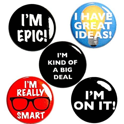 Amazon.com: Employee Appreciation Buttons 5 Pack of Pins for Backpacks ...