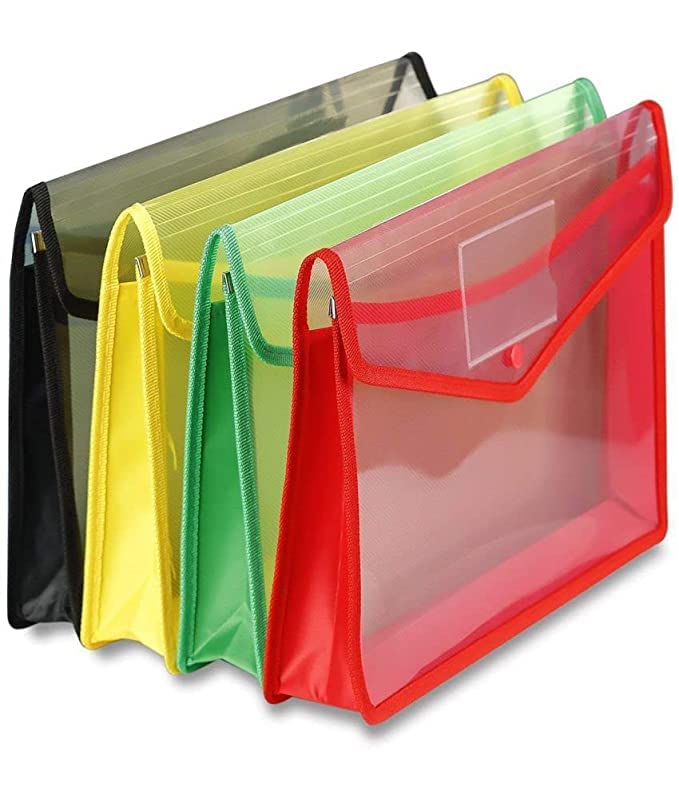 Plastic Envelope Folder,Transparent Poly-Plastic A4 Documents File ...