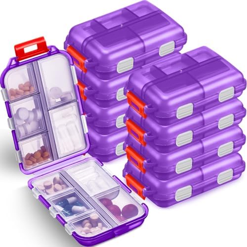 Amazon.com: Meekoo 8 Pcs Travel Pill Organizer Pocket Portable Pill ...