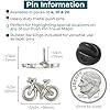 Amazon.com: Bicycle Push Pins - Silver Metal Bike Pins - for Cork Board ...