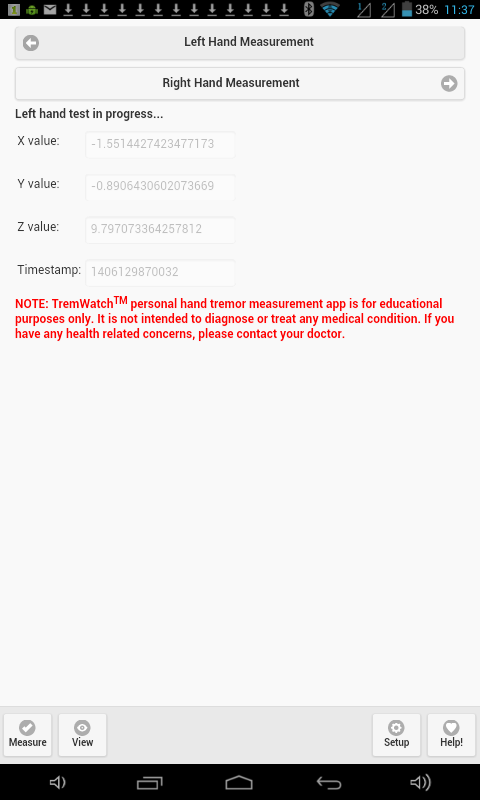 TremWatch(TM) Hand Tremor Test - App on Amazon Appstore
