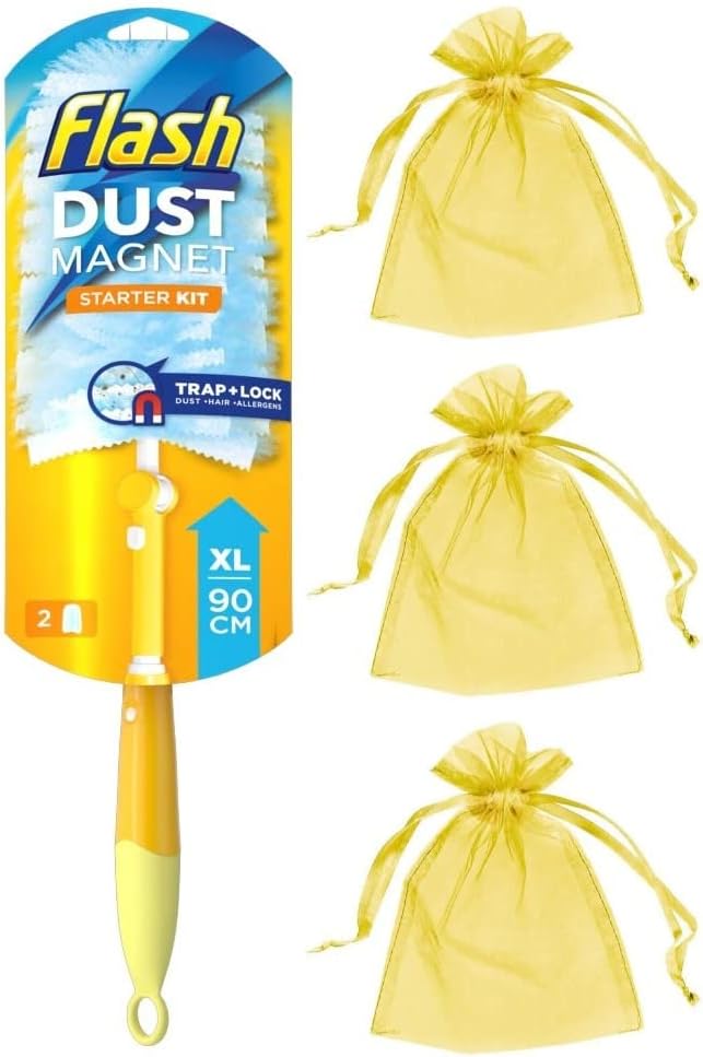 Flash Dust Magnet XL (Handle Extendable to 90cm), Duster Starter Kit ...
