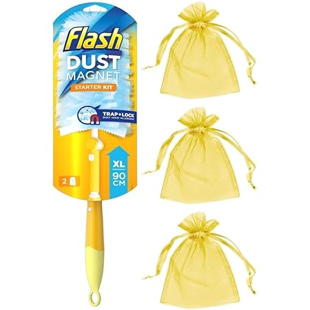 Flash Dust Magnet XL (Handle Extendable to 90cm), Duster Starter Kit ...