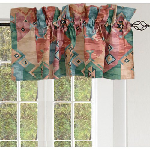 American Mills 34431.997 Pinto Valance, 18 by 54-Inch, Set of 2 : Amazon.in