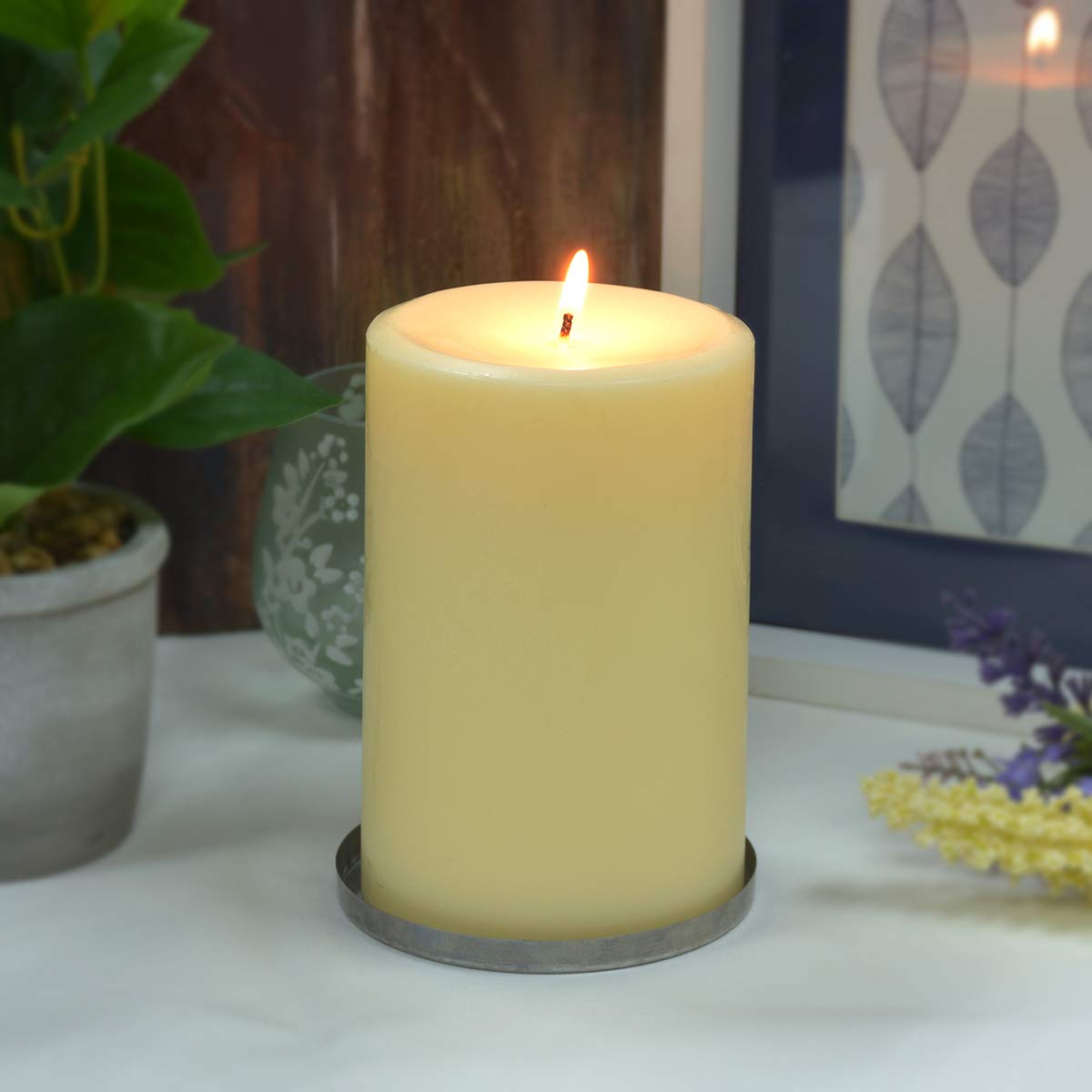 Amazon.com: 4 x 6 Inch Ivory Pillar Candle : Home & Kitchen