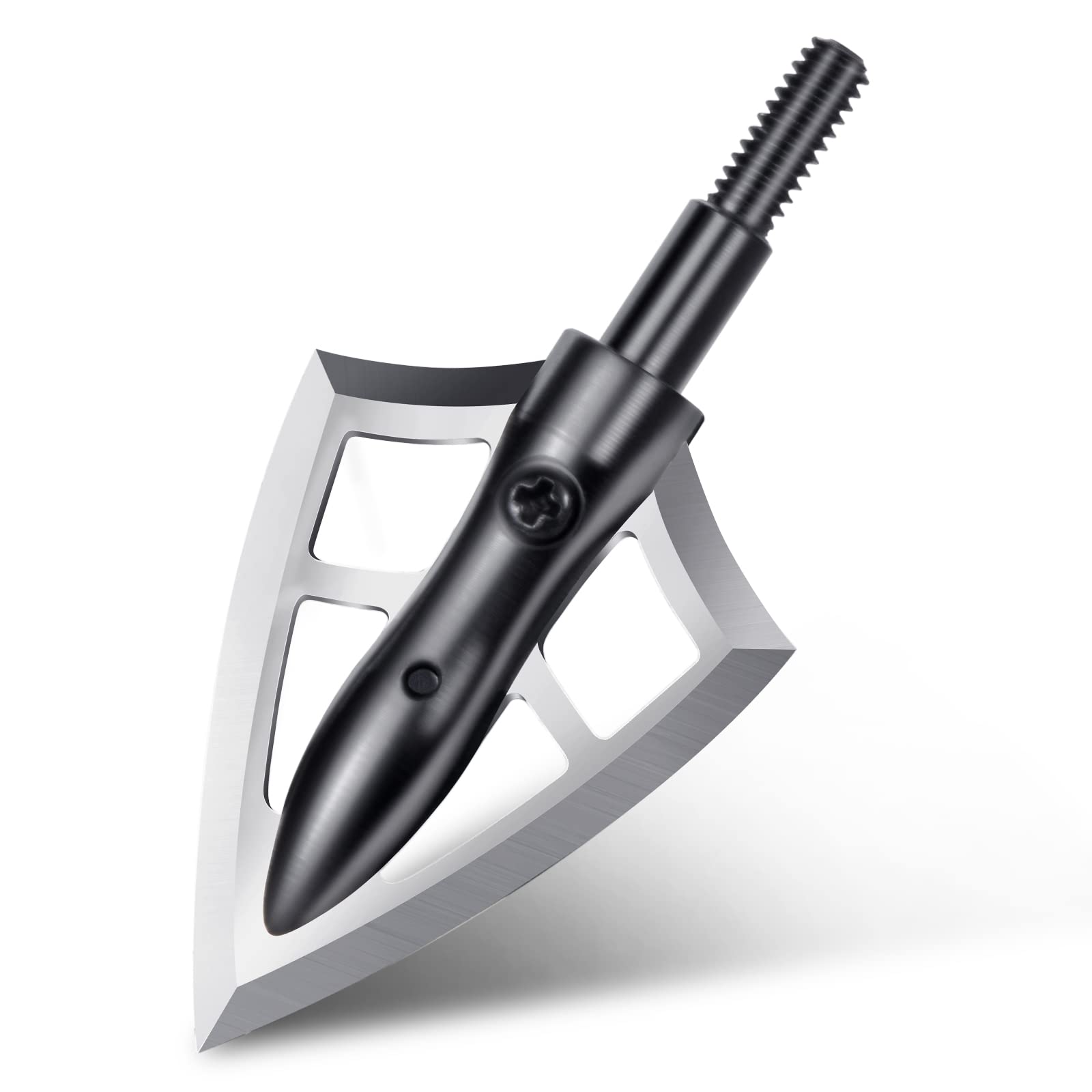Amazon.com : Neffadeque Broadheads 125 Grain Steel Fixed 2 Blades ...