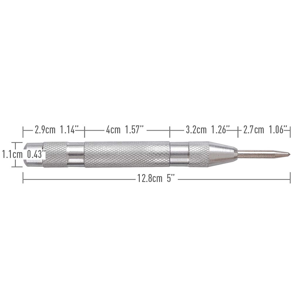 Centre Punch For Metal 5" Automatic Center Punch 2Pck Spring Loaded ...