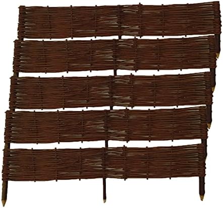 Palisade aus Weide 5er Set, Weidenzaun 100 cm x 20 cm, Natürliche ...