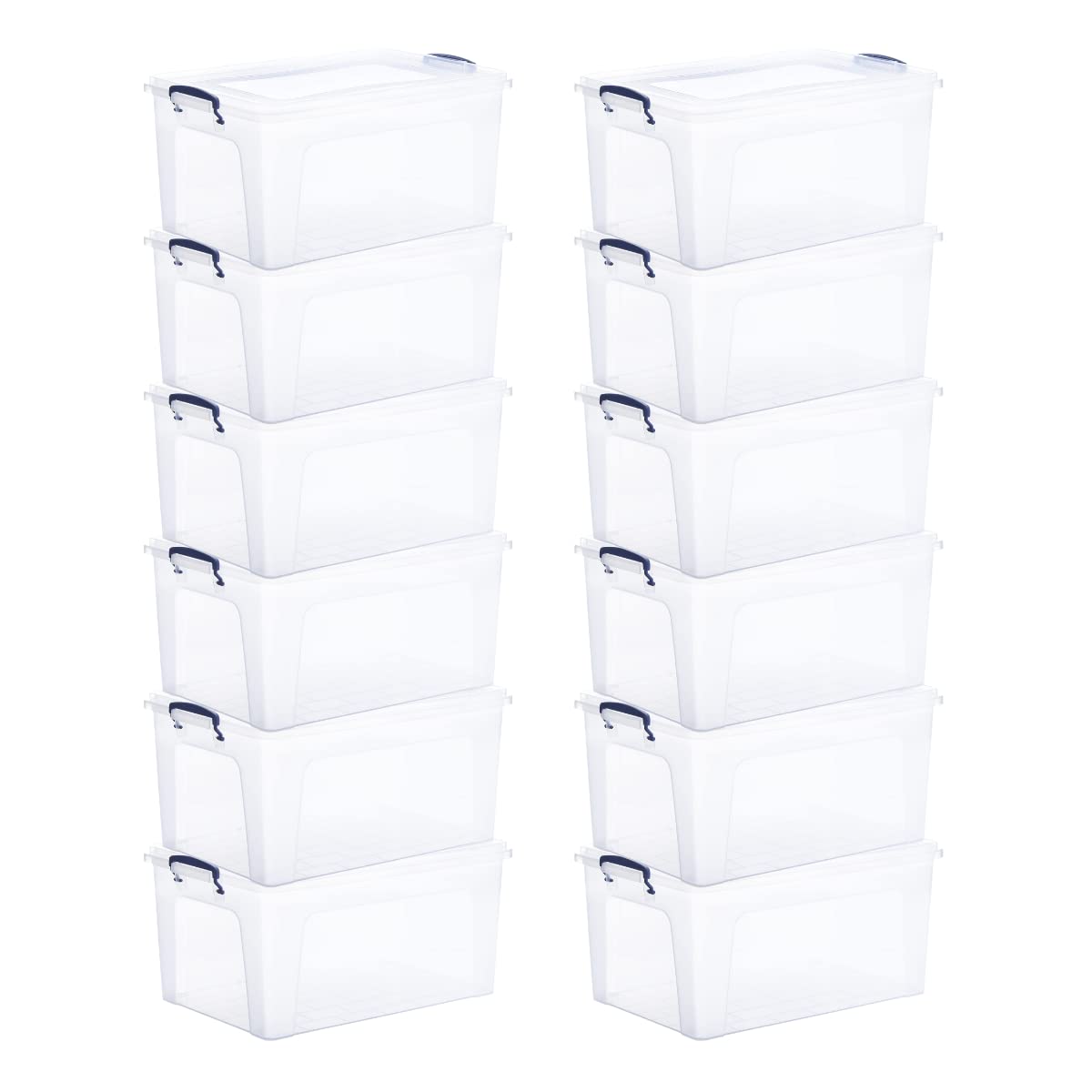 Amazon.com: Superio Clear Storage Boxes with Lids, Plastic Container ...