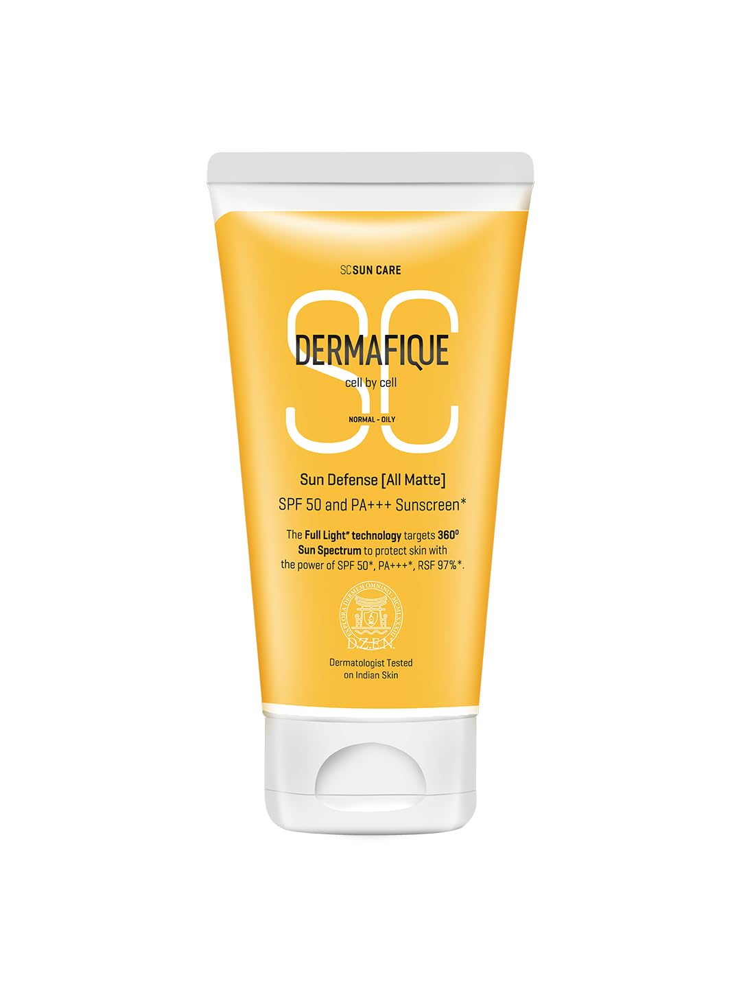 Dermafique Sun Defense All Matte, SPF 50, PA +++ Sunscreen 150g, for ...