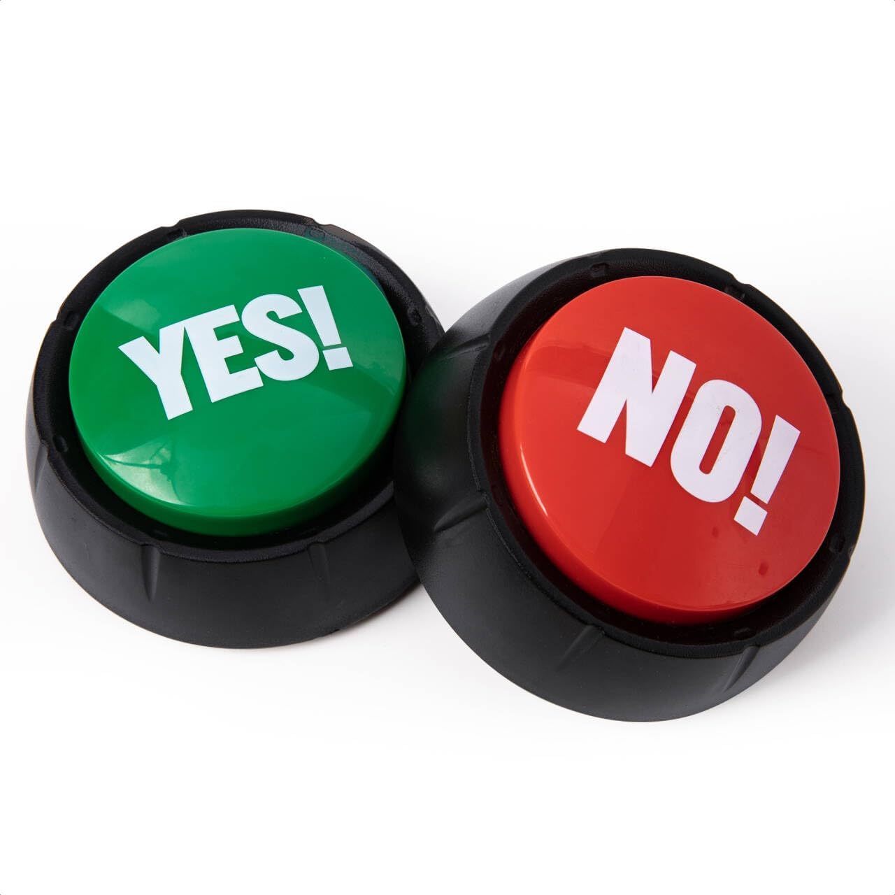 Amazon.com: REFARICO Yes No Button for Quiz & Family Fun, Funny Button ...