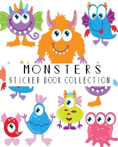 Monsters Sticker Book Collection: Blank Sticker Album for kids Size ...