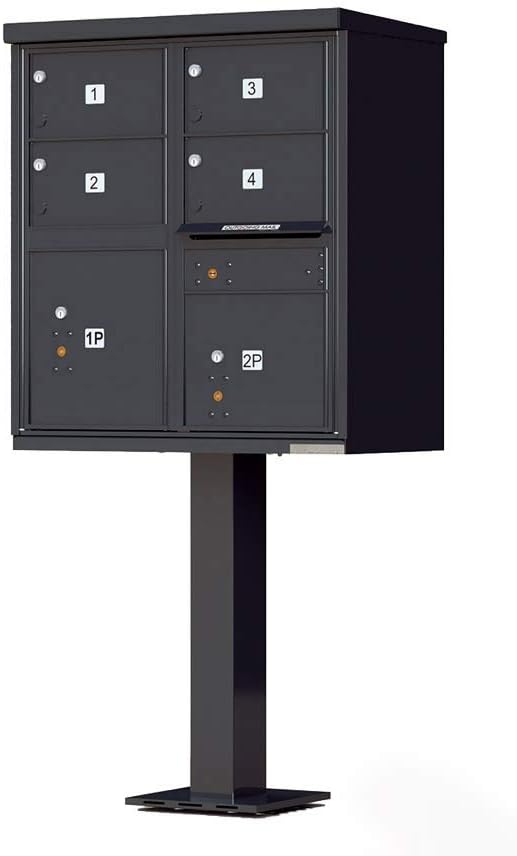 Amazon.com: Vital Cluster Box Unit Type V CBU 4 Mailboxes with 2 Parcel ...