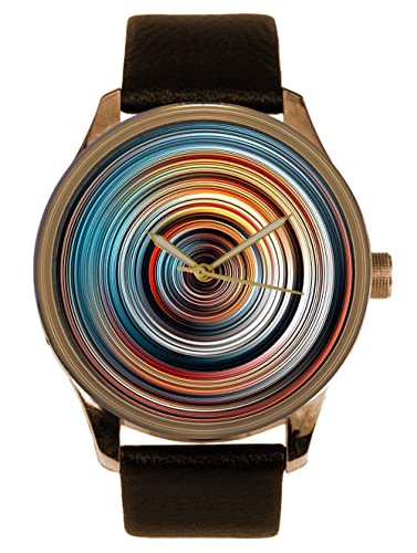 Amazon.com: Contemporary Art Metallic Spirals Dizzy Hypnotic Dial Solid ...