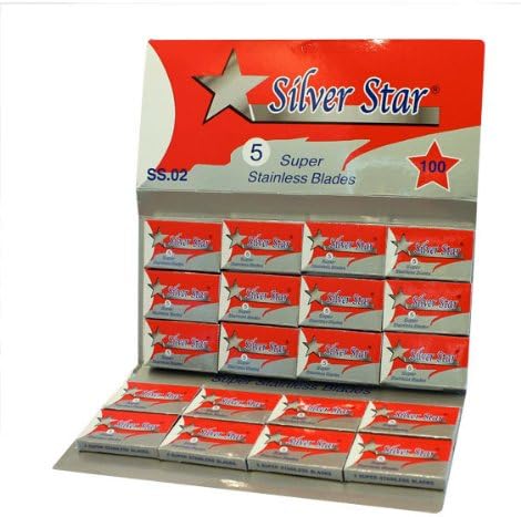 Amazon.com: Silver Star Stainless Steel Double Edge Razor Blades 100 ...
