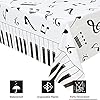 Amazon.com: Lecferrarc 2 Pcs Music Notes Tablecloth Piano Music Plastic ...