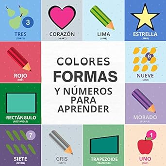 Amazon.com: Colores, formas y números para aprender para niños ...