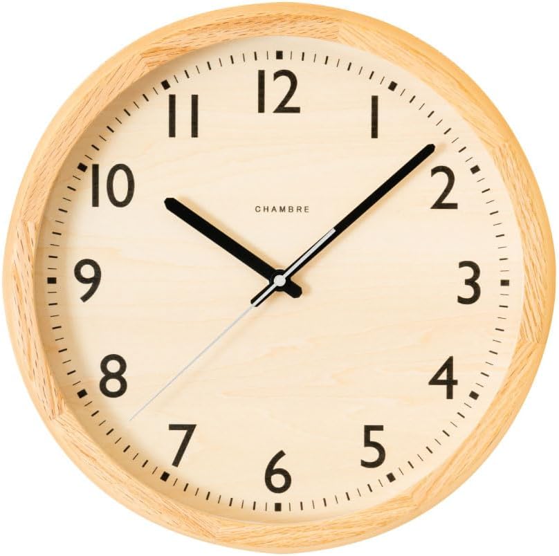Amazon.co.jp: インターゼロ CHAMBRE DROP CLOCK 電波時計 CH-039OA オーク w306×h306×d50mm : ホーム＆キッチン