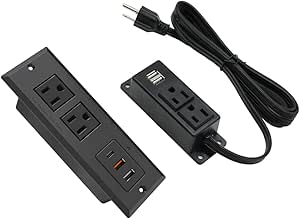 Amazon.com: 20W Recessed Power Strip USB C Fast Charge Power Strip with ...